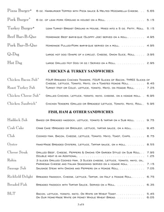 The County Line Lunch/Dinner Menu | PDF