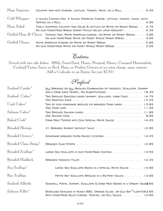 The County Line Lunch/Dinner Menu | PDF