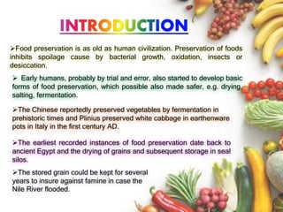 ANCIENT METHODS OF FOOD PRESERVATION | PPTX