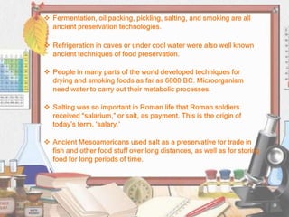 ANCIENT METHODS OF FOOD PRESERVATION | PPTX