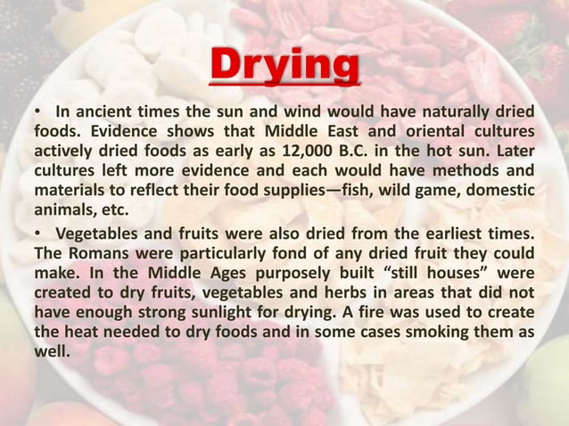 ANCIENT METHODS OF FOOD PRESERVATION | PPTX | Cooking | Food & Drink