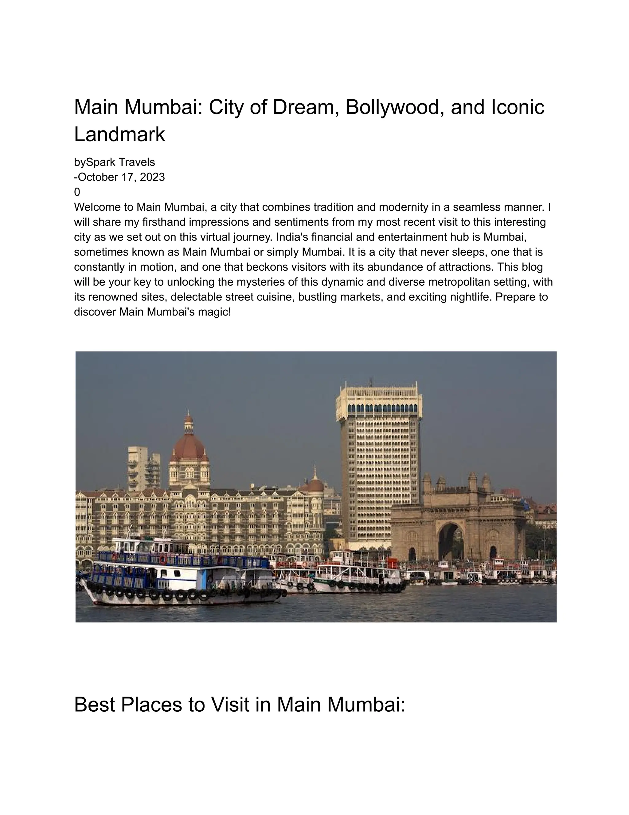 Main Mumbai_ City of Dream, Bollywood, and Iconic Landmark.pdf