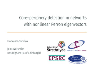 Core–periphery detection in networks with nonlinear Perron eigenvectors | PDF
