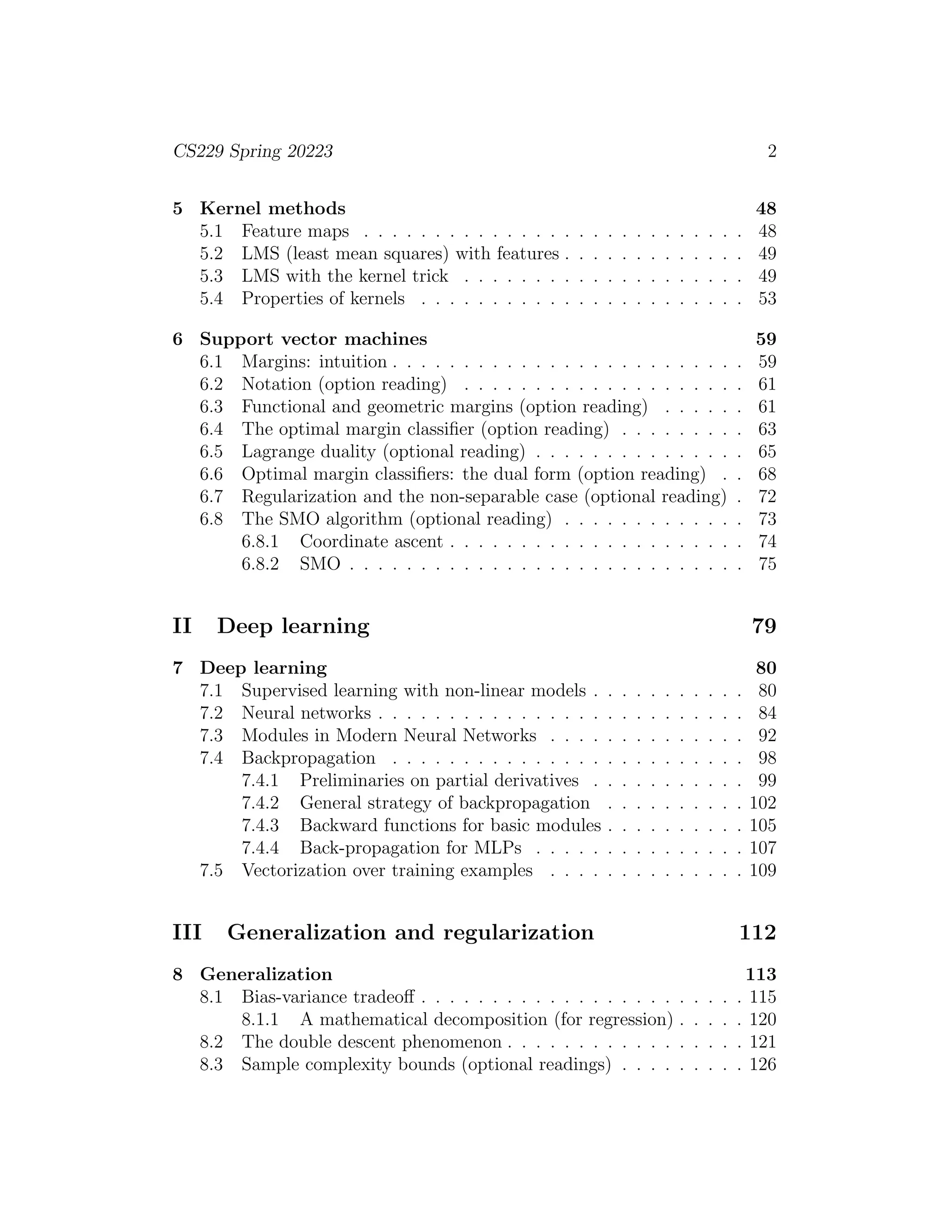 machine learning notes by Andrew Ng and Tengyu Ma | PDF