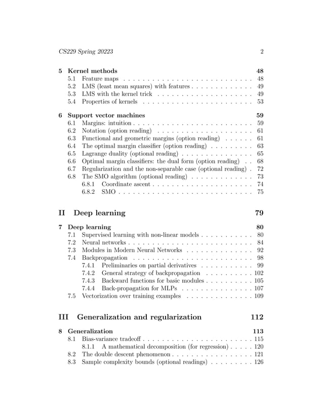 machine learning notes by Andrew Ng and Tengyu Ma | PDF