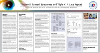 Trisomy 8, Turners syndrome, Triple X: A Case Report | PDF