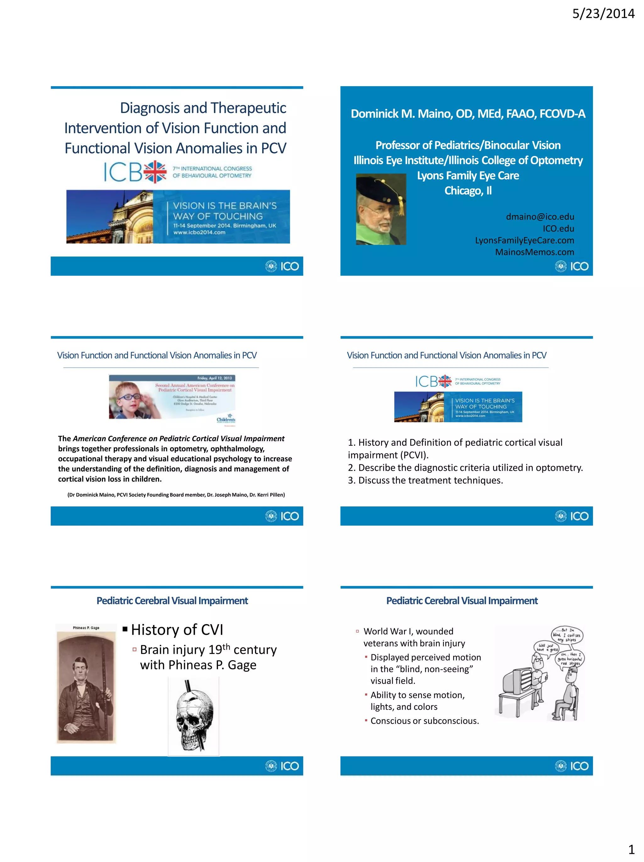 Lecture Handouts: Pediatric Cortical Visual Impairment | PDF | Eye and Vision Conditions ...