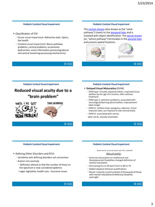 Lecture Handouts: Pediatric Cortical Visual Impairment | PDF | Eye and ...
