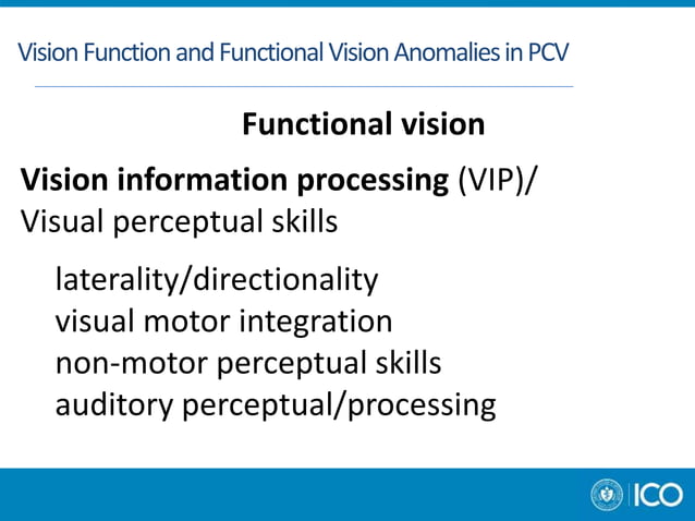 Diagnosis and Therapeutic Intervention of Vision Function and ...