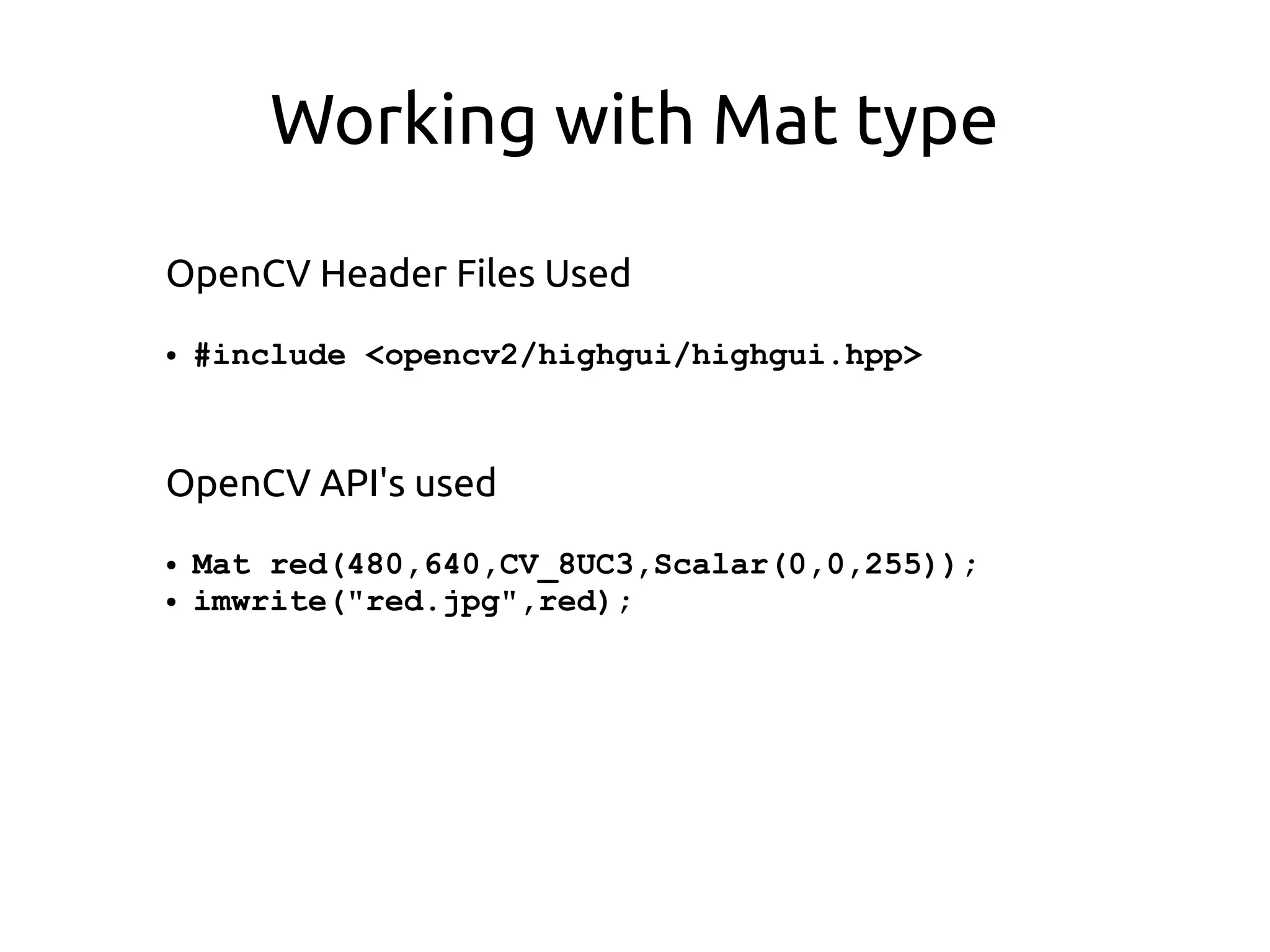 OpenCV Workshop | PPT