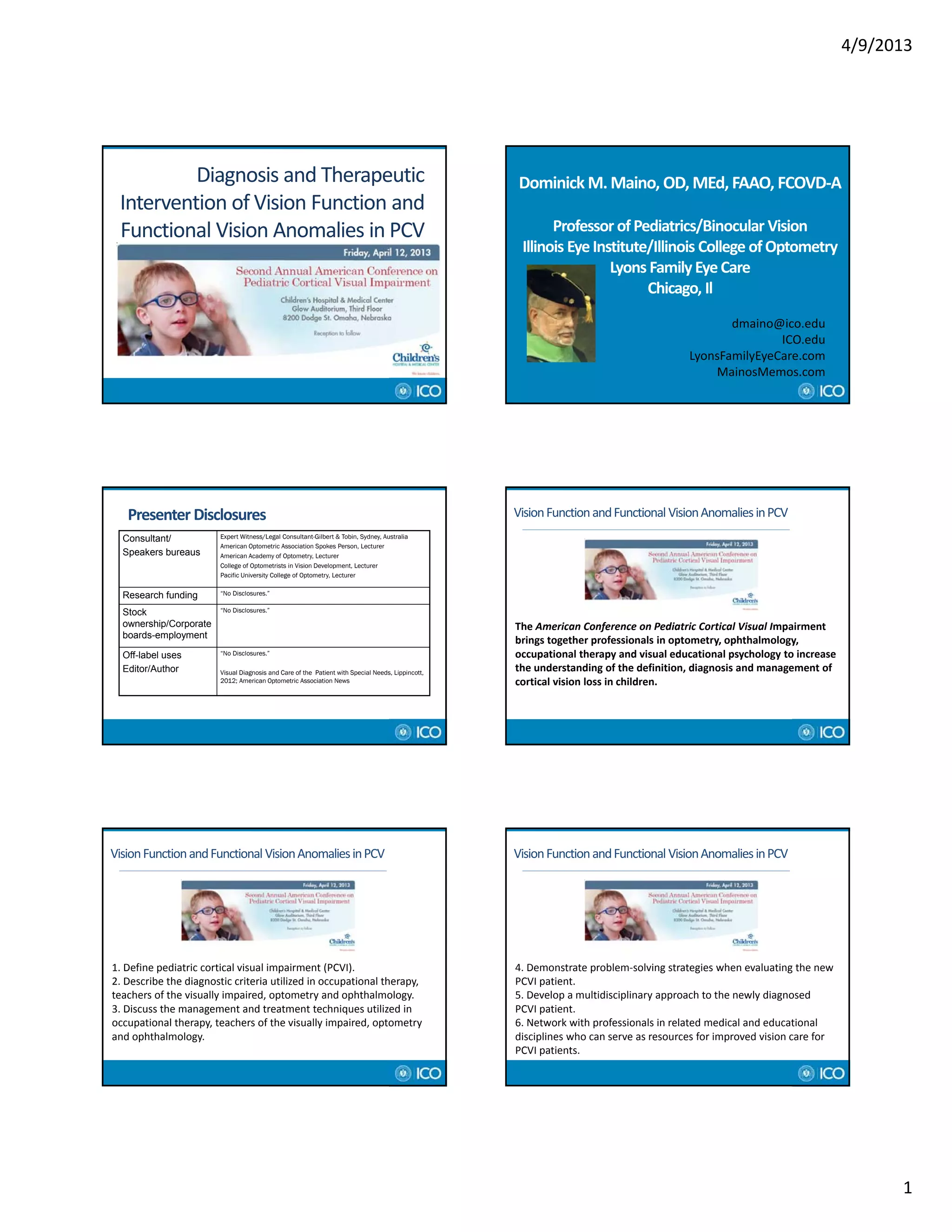 Pediatric Cortical Visual Impairment | PDF