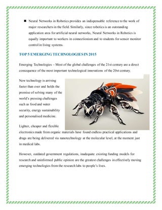 Emerging trends in robotics using neural network | PDF