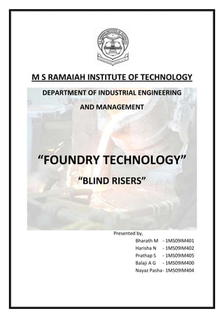 Foundry - Blind Risers | DOCX