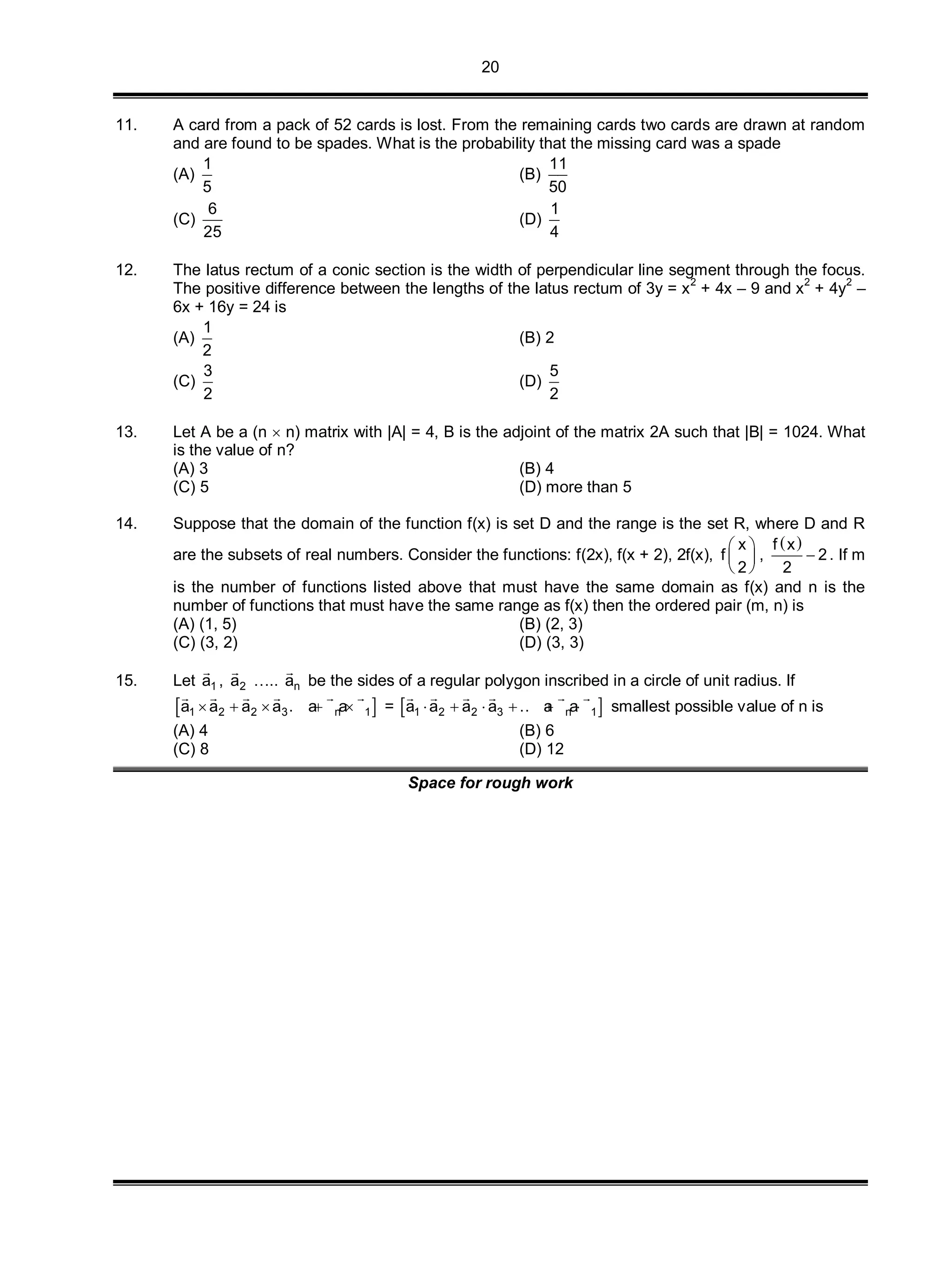 IIT- JEE Main 2016 Sample Paper-2 | PDF