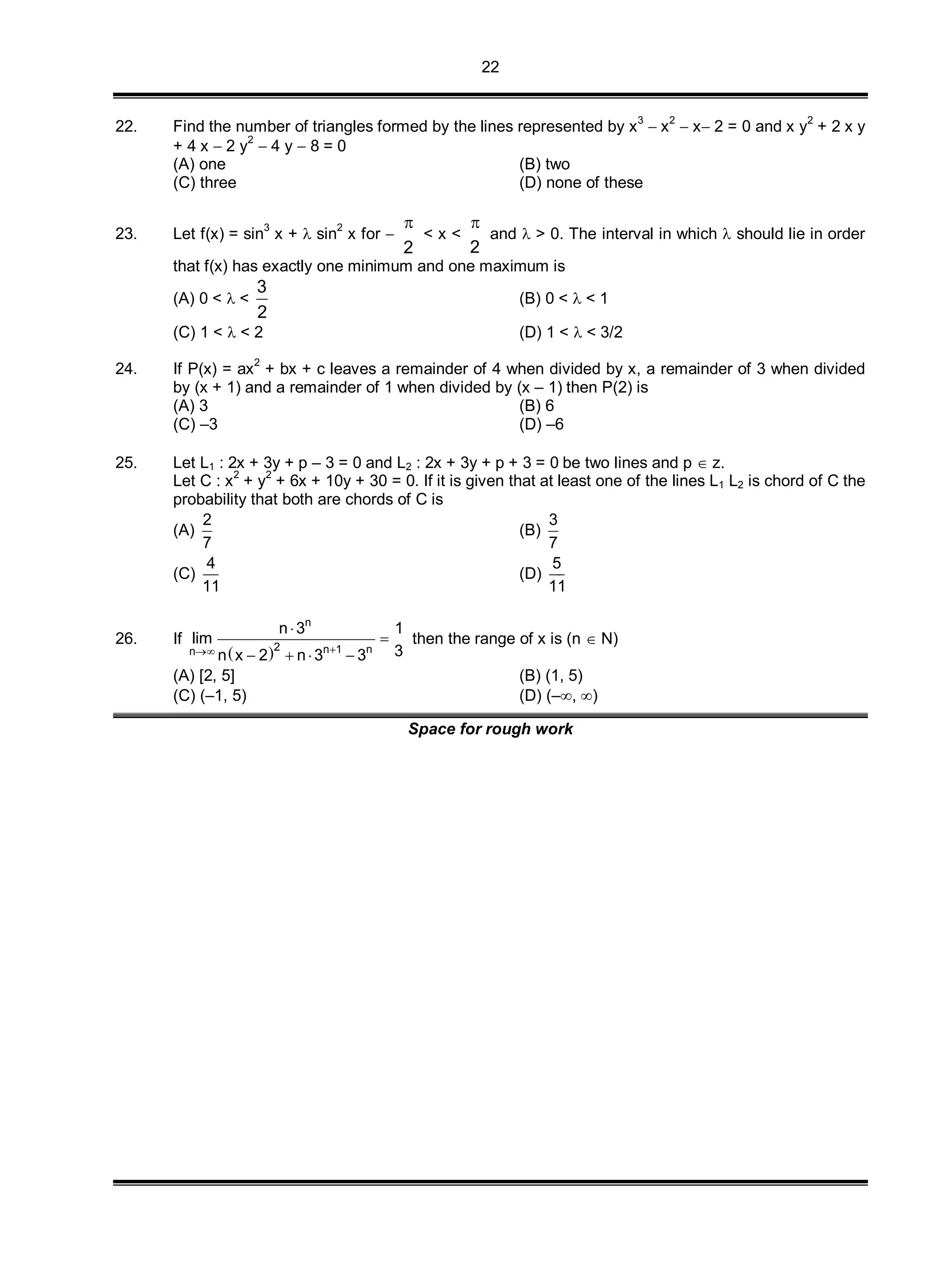 IIT- JEE Main 2016 Sample Paper-2 | PDF