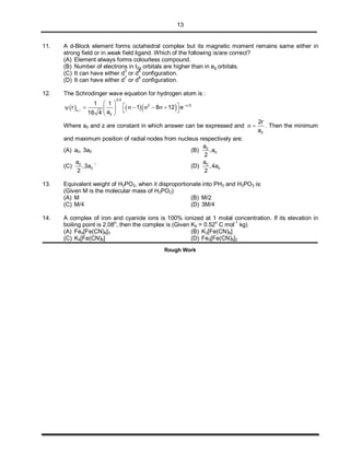 IIT - JEE Main 2016 Sample Paper 3 | PDF