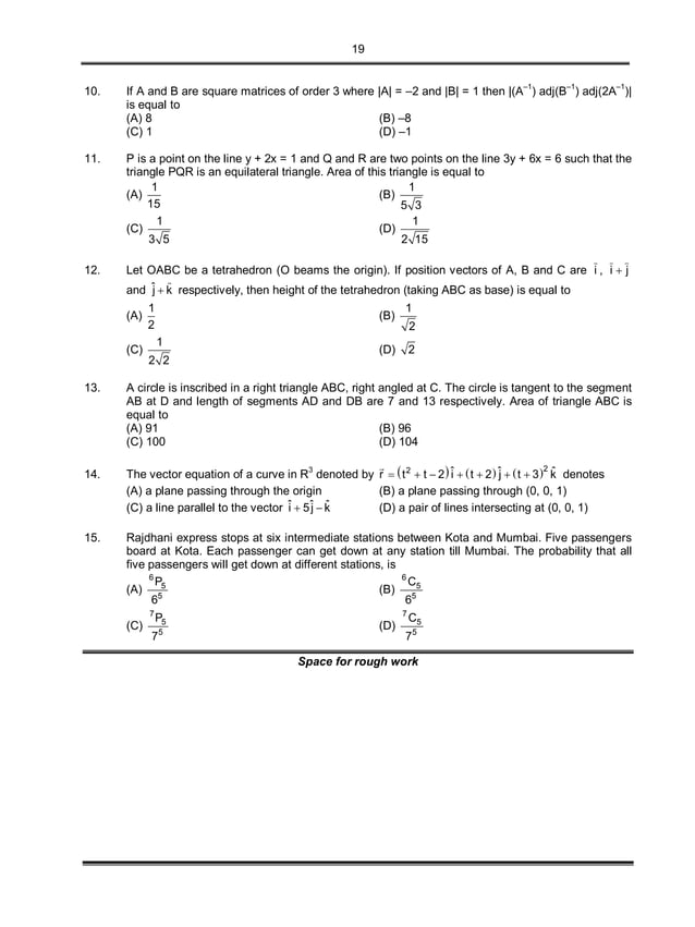 IIT - JEE Main 2016 Sample Paper 3 | PDF | Physics | Science