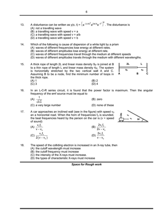 IIT - JEE Main 2016 Sample Paper 3 | PDF | Physics | Science