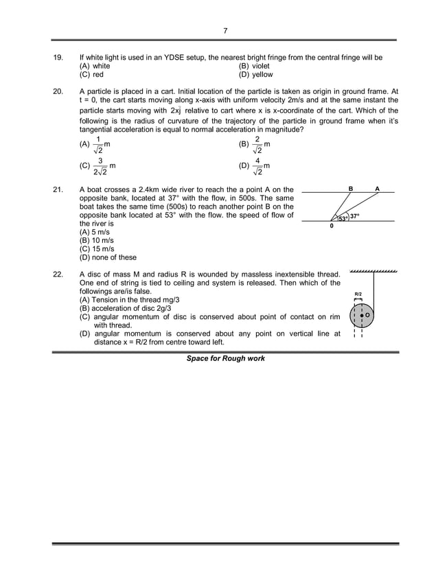 IIT - JEE Main 2016 Sample Paper 3 | PDF | Physics | Science