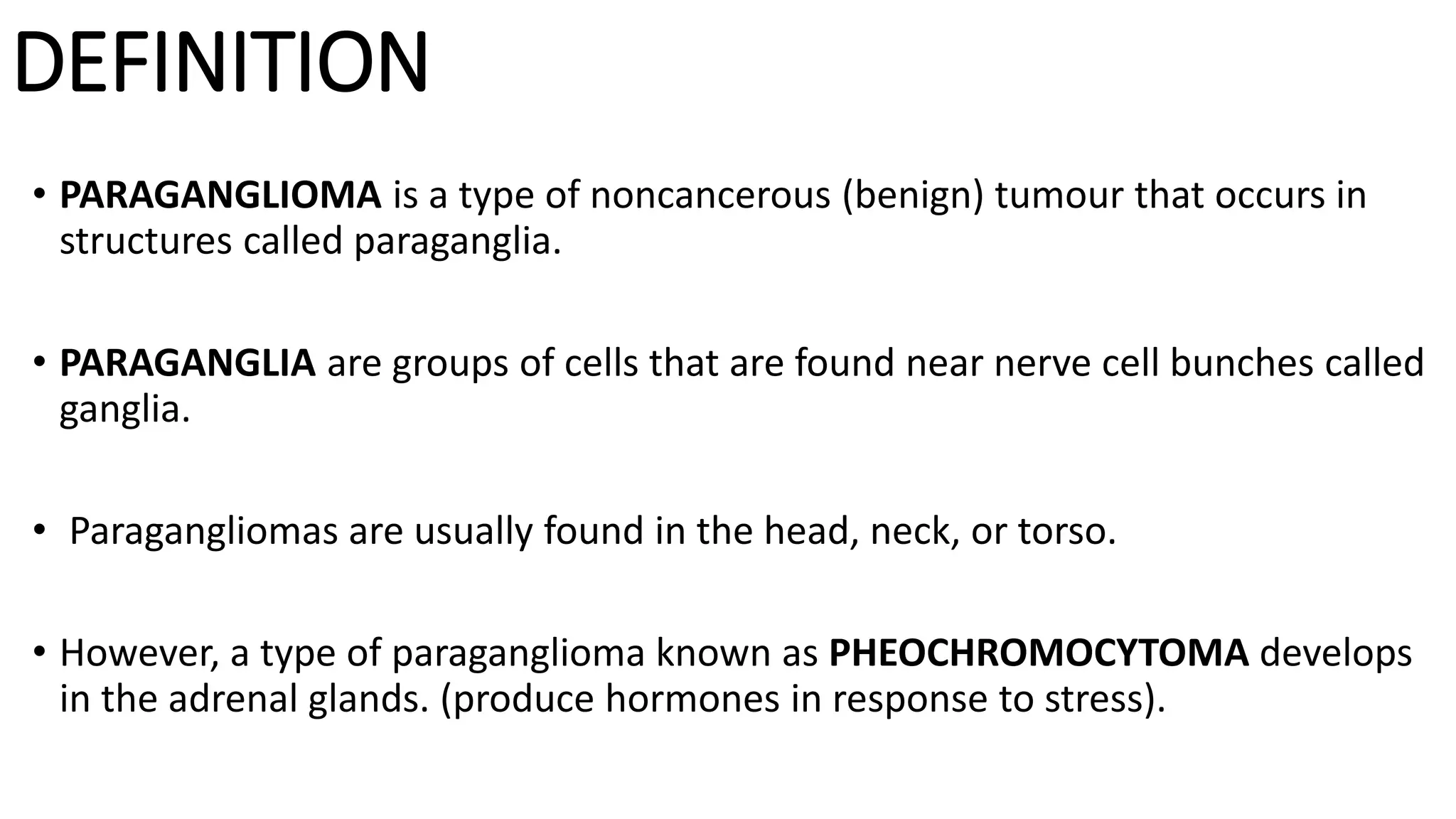 paragangliomas | PPTX