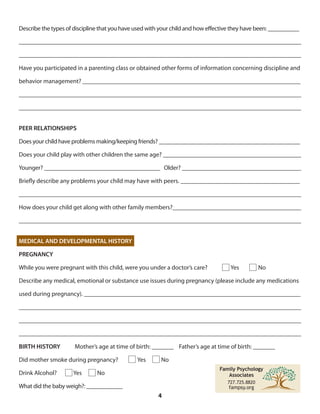 Main patient history-form-family-psychology-associates | PDF