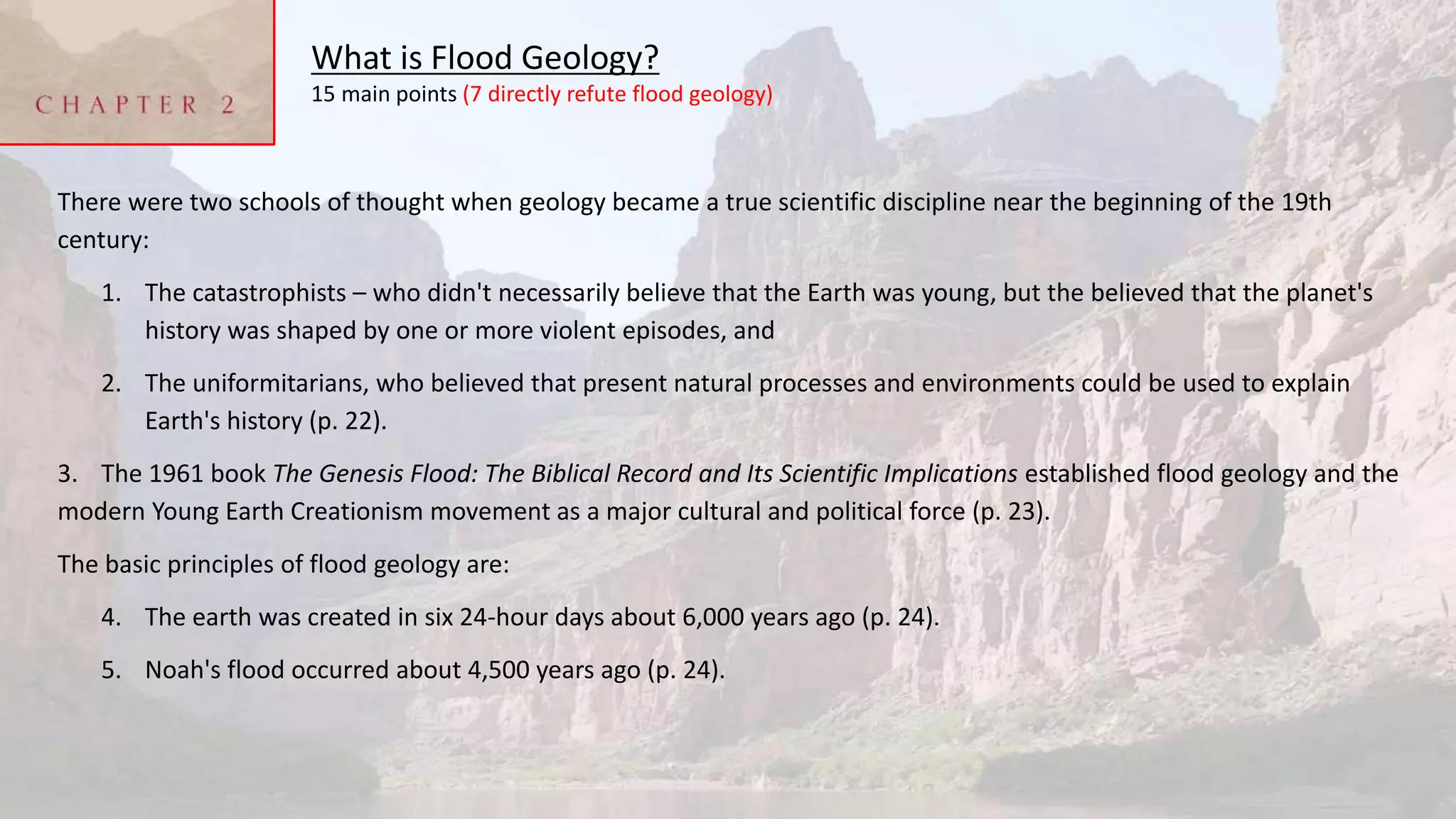 Main points of The Grand Canyon Monument to an Ancient Earth | PPT