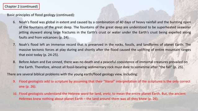Main points of The Grand Canyon Monument to an Ancient Earth | PPT