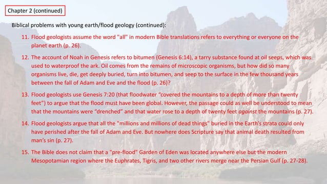 Main points of The Grand Canyon Monument to an Ancient Earth | PPT