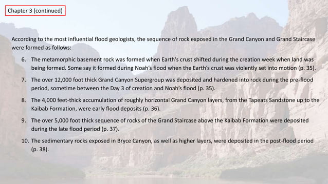 Main points of The Grand Canyon Monument to an Ancient Earth | PPT
