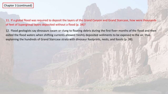 Main points of The Grand Canyon Monument to an Ancient Earth | PPT