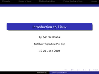Techbuddy: Introduction to Linux session | PPT