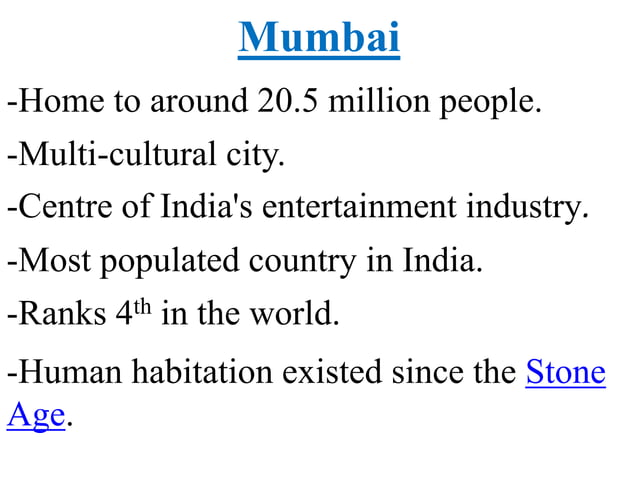 History of Mumbai | PPTX | Asia Travel | Travel Locations