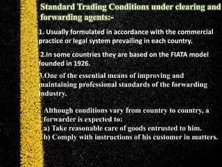 clearing and forwarding agents ppt | PPTX