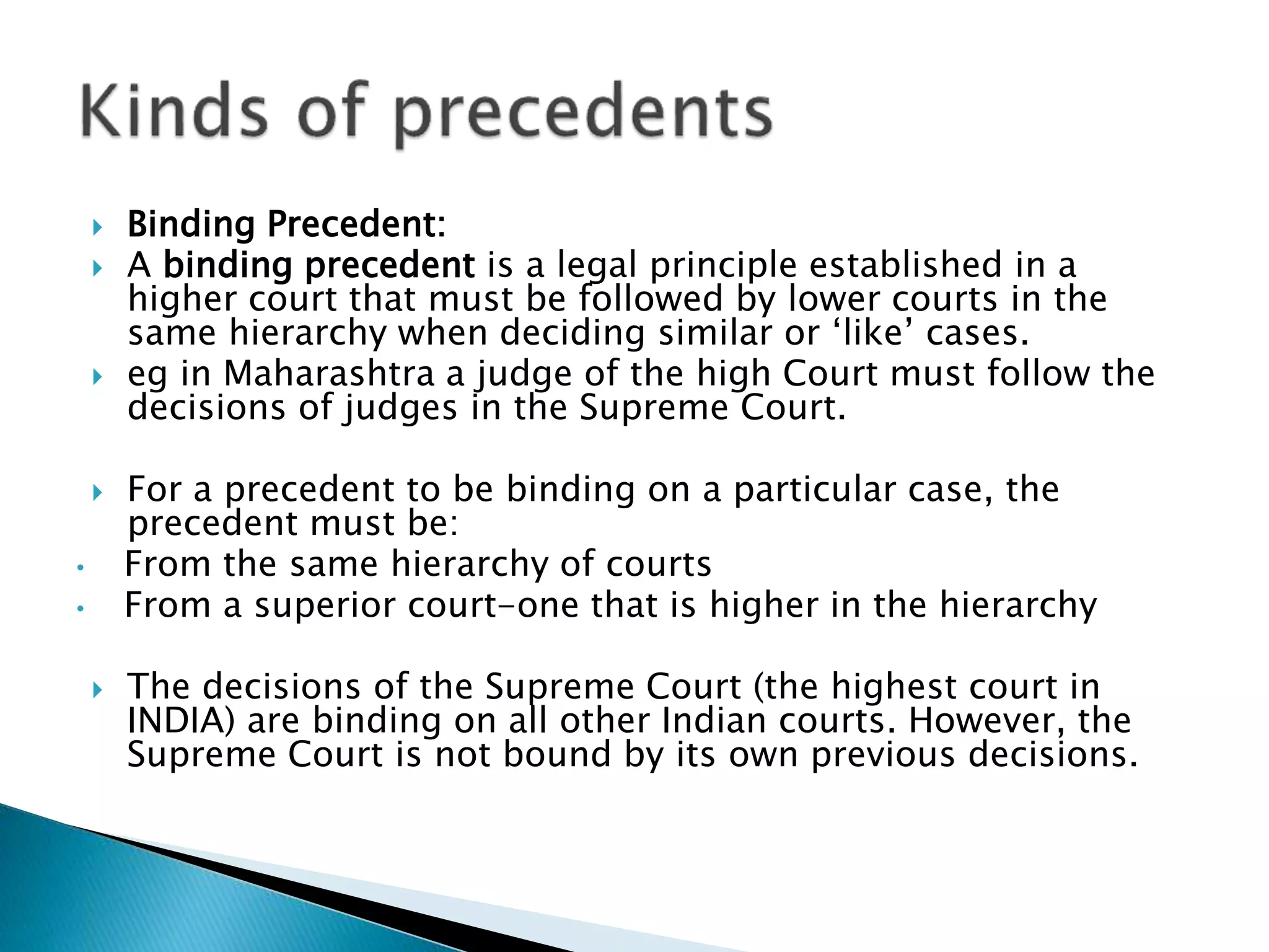 Precedent as a source of Law | PPTX