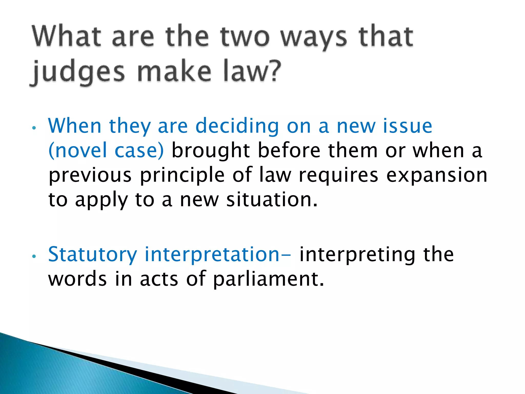 Precedent as a source of Law | PPTX