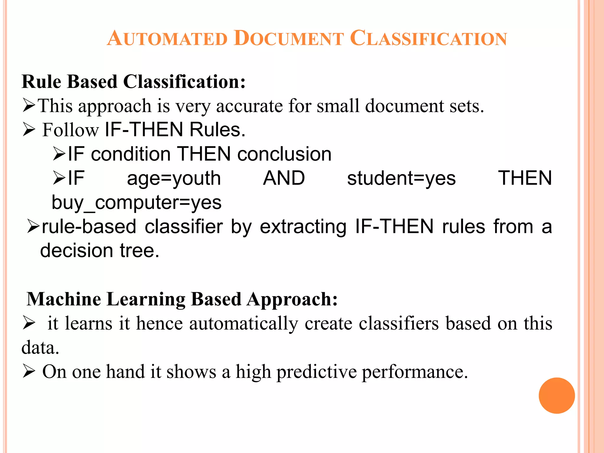 Document Classification Using Hierarchies Clusters Technique | PPTX