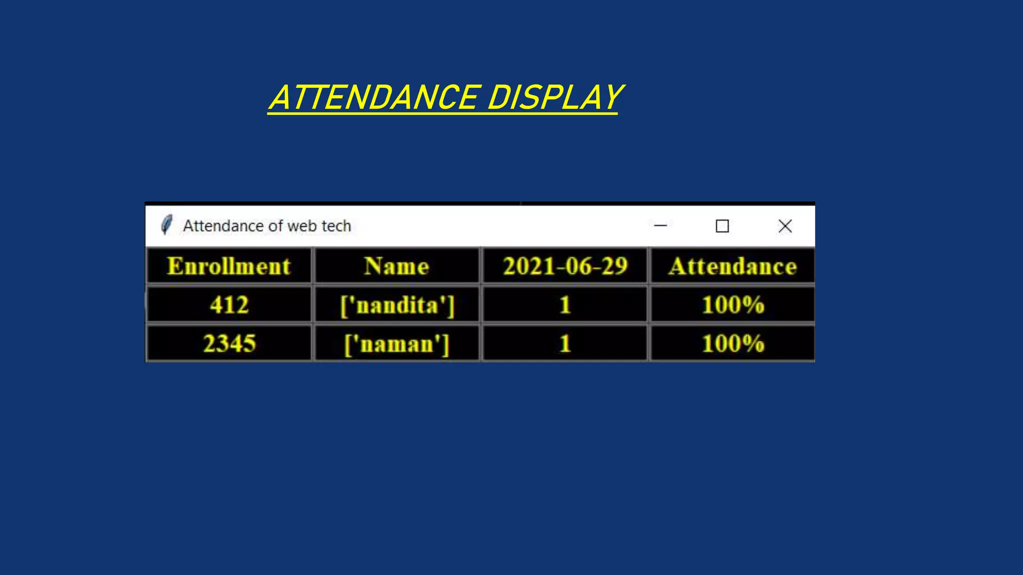 Attendance Management System using Face Recognition | PPTX