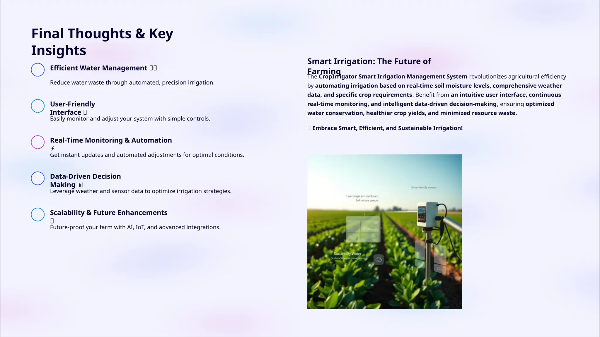 smart system by students for crop Irrigation | PPT