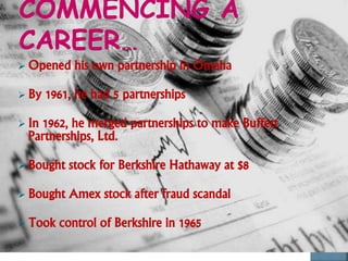 WARREN EDWARD BUFFETT -IS AN AMERICAN BUSINESS MAGNATE, INVESTOR, AND ...