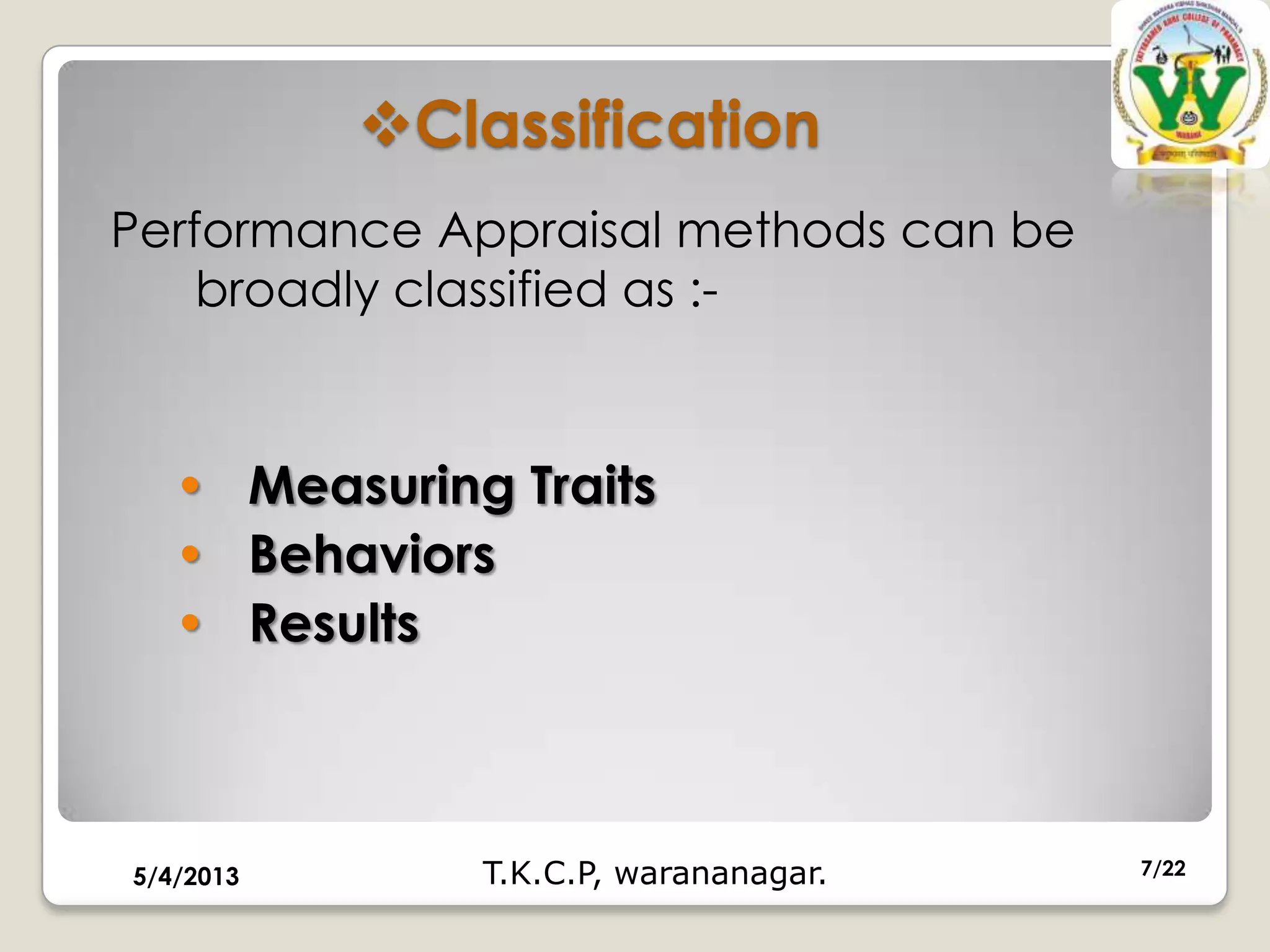 Performance Based Appraisal System in Pharmaceutical Industry | PPTX