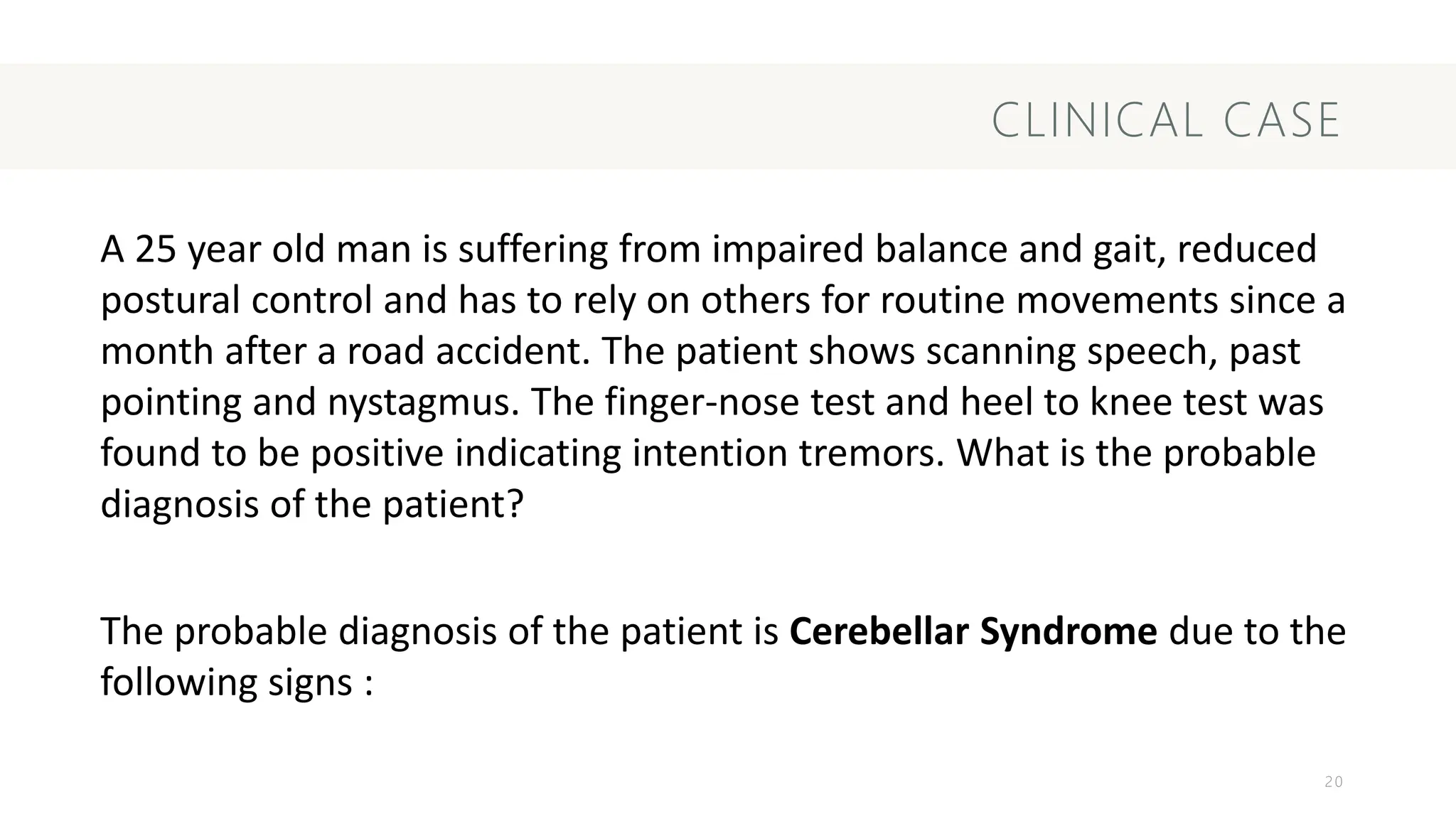 Cerebellar Syndrome Anatomy for Undergraduates | PPTX