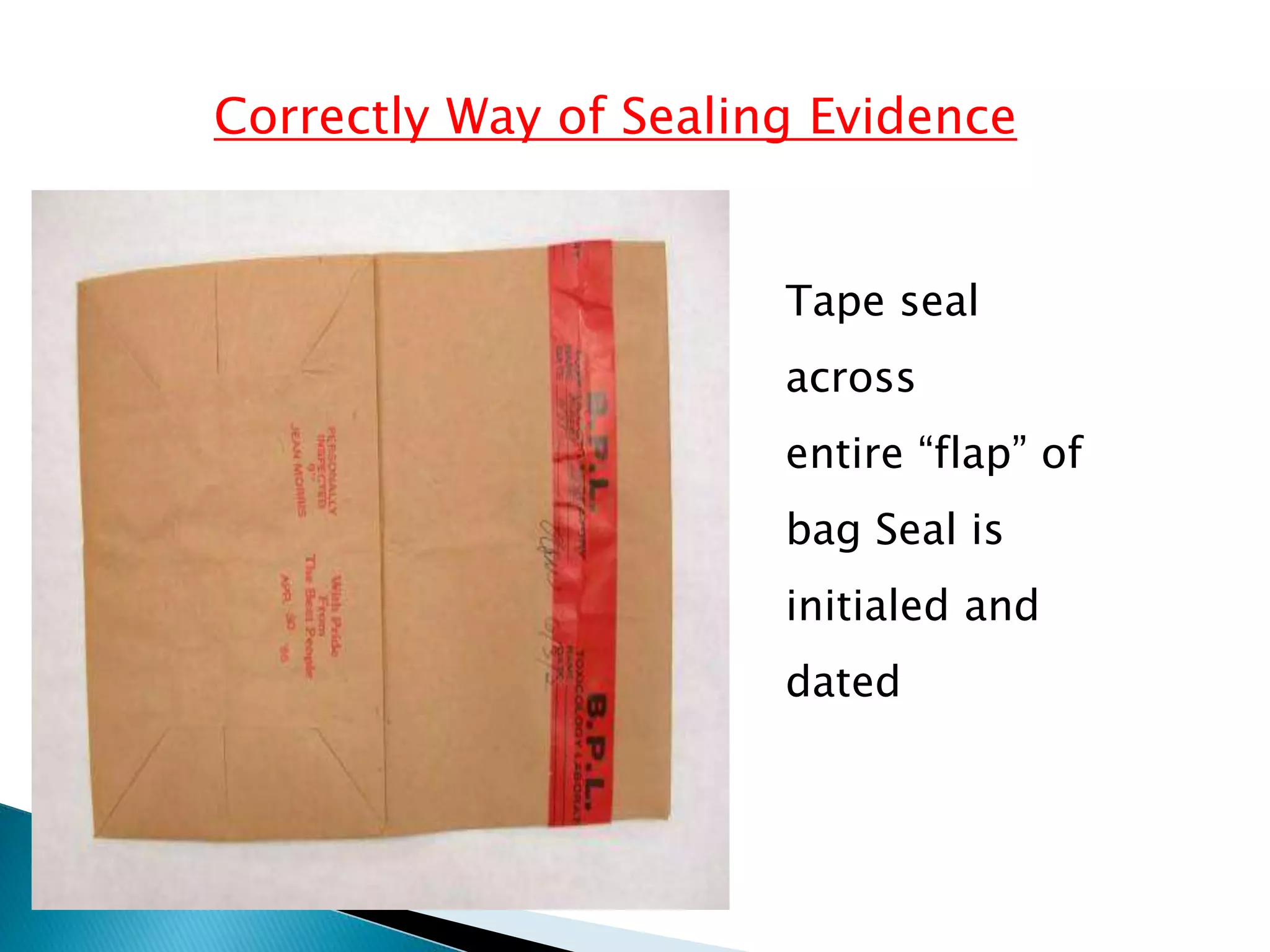 collection and packing of biological and firearm evidences | PPTX