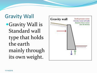 My presentation slide of Retaining Wall,Cofferdam and Caisson | PPTX