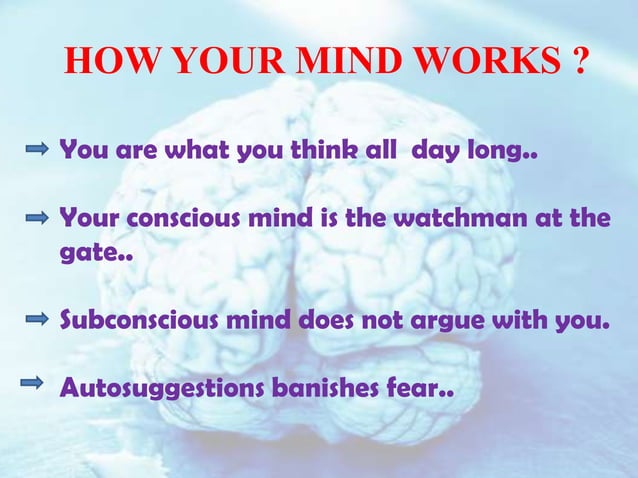 subconscious mind | PPTX