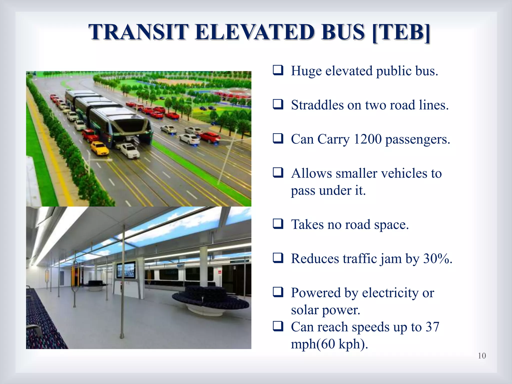 TRANSIT ELEVATED BUS (straddle bus) | PPTX