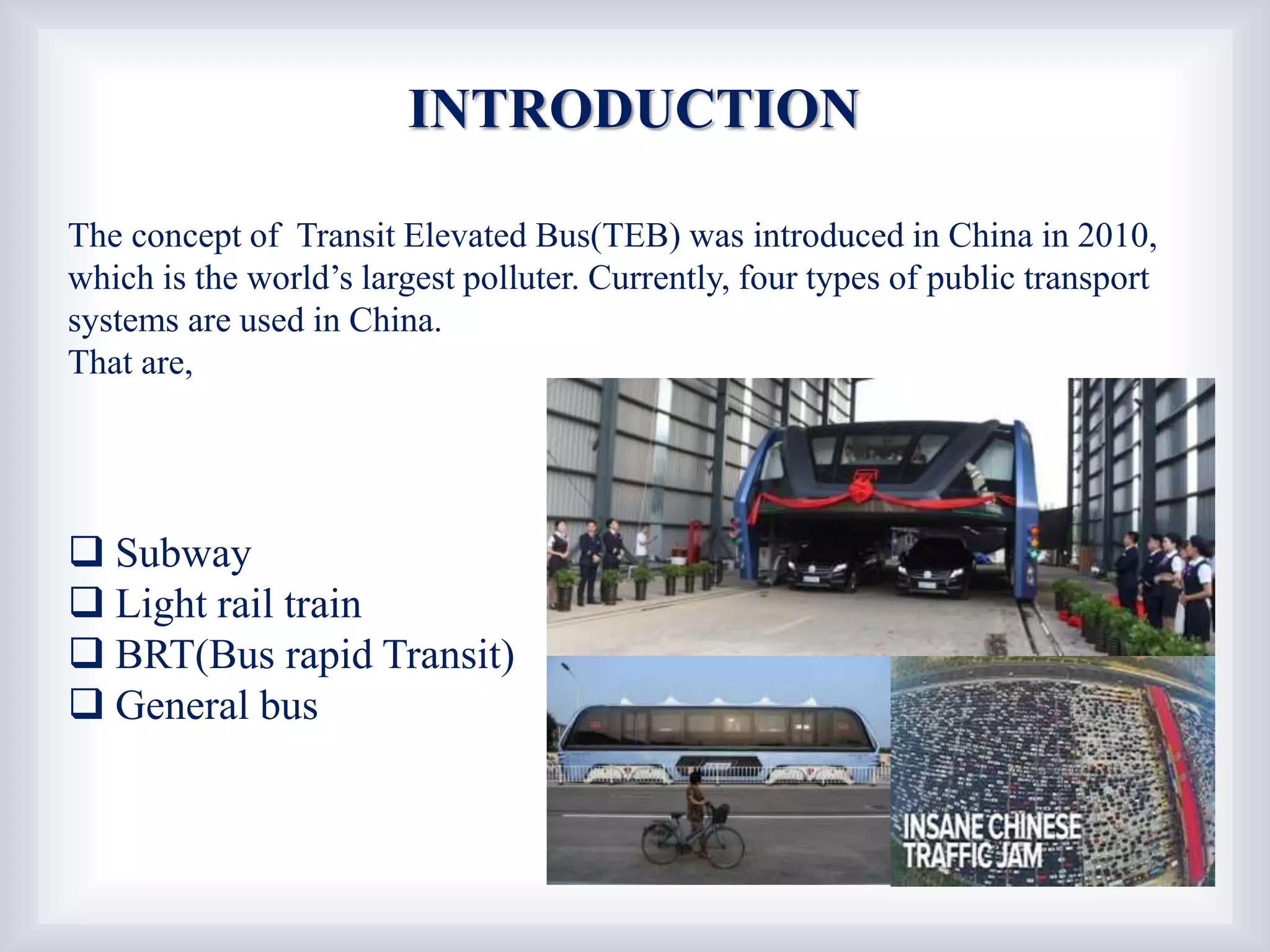 TRANSIT ELEVATED BUS (straddle bus) | PPTX