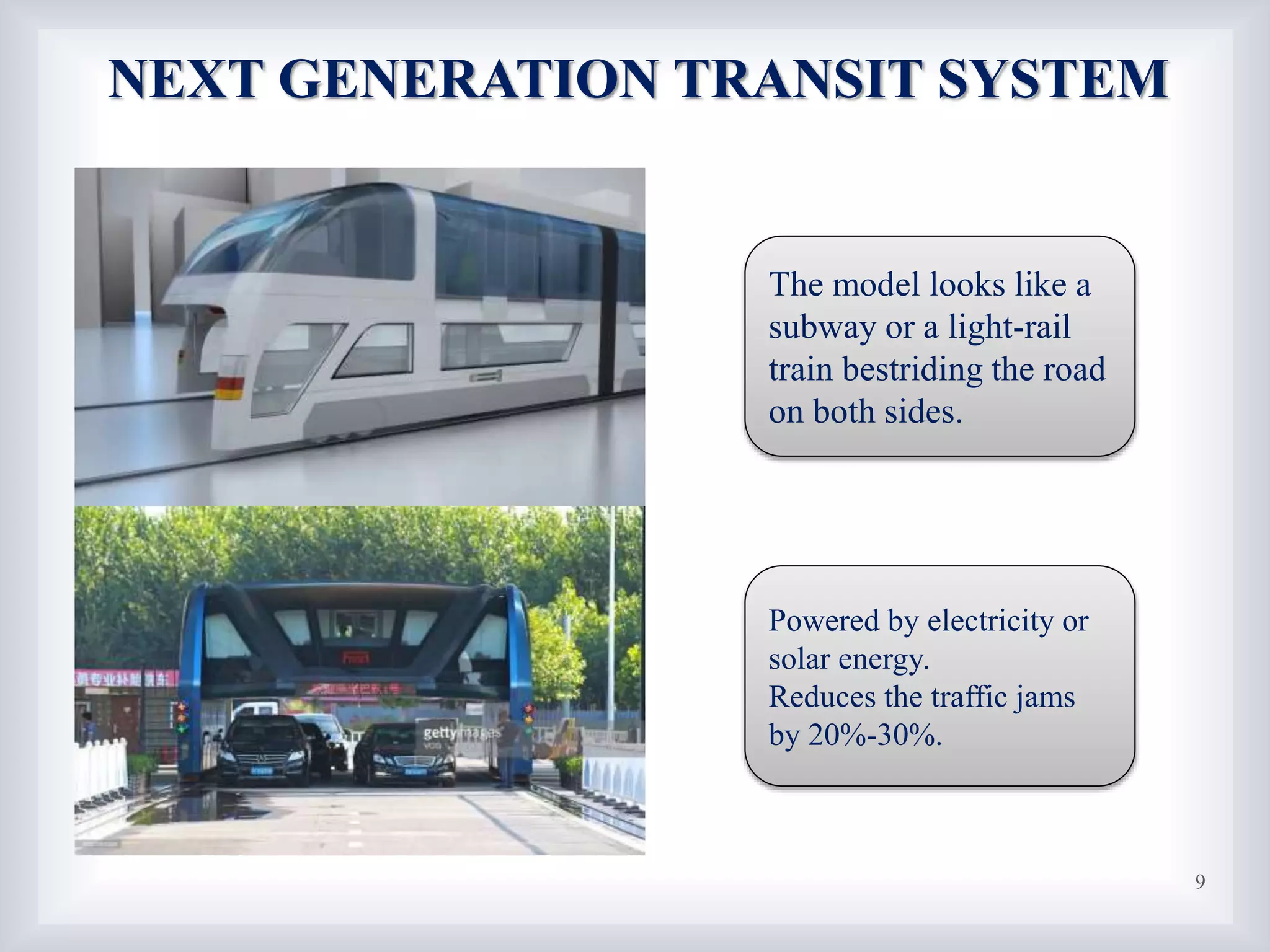 TRANSIT ELEVATED BUS (straddle bus) | PPTX
