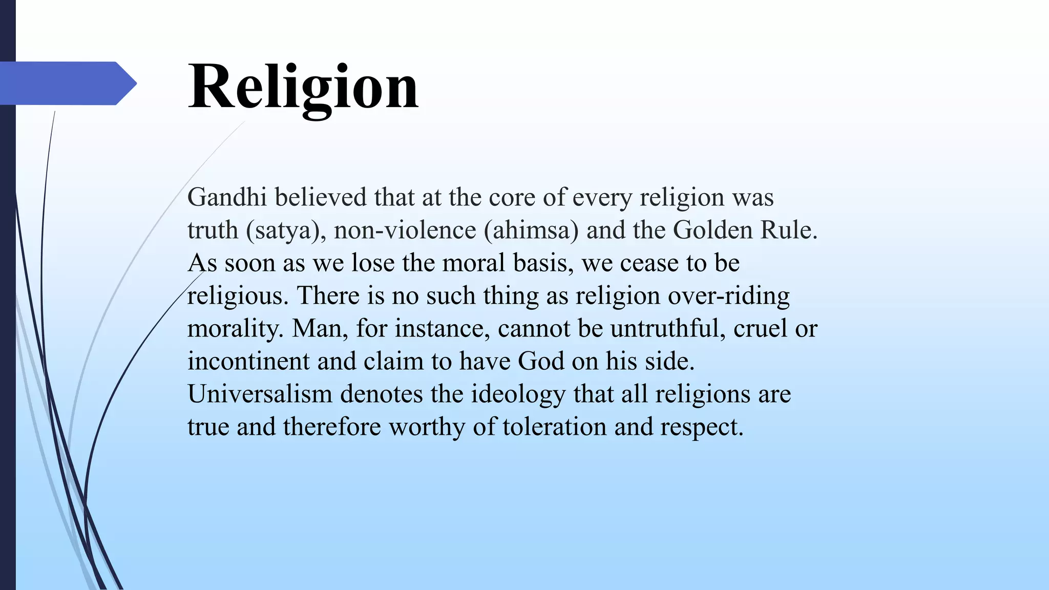 Main principles of gandhiji (gandhism) | PPTX