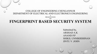 finger print based security system | PPT