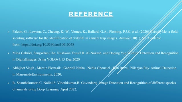 wild life monitoring using camera traps a deep learning model | PPTX